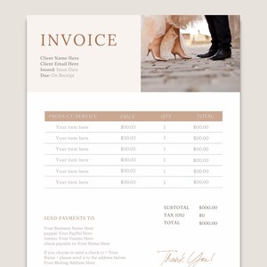 Photo Invoice Template Photography Marketing Small Business Invoice ...