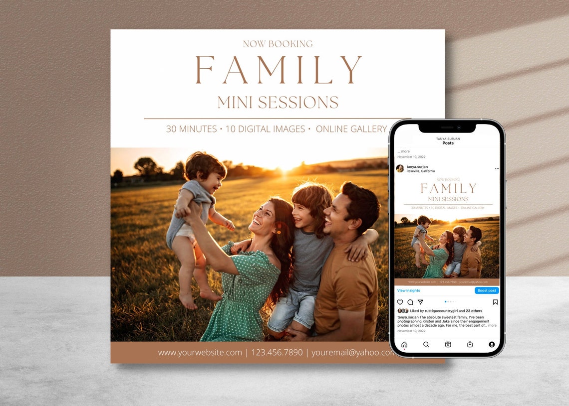 Photography Mini Session Template Spring Mini Session Template Family ...