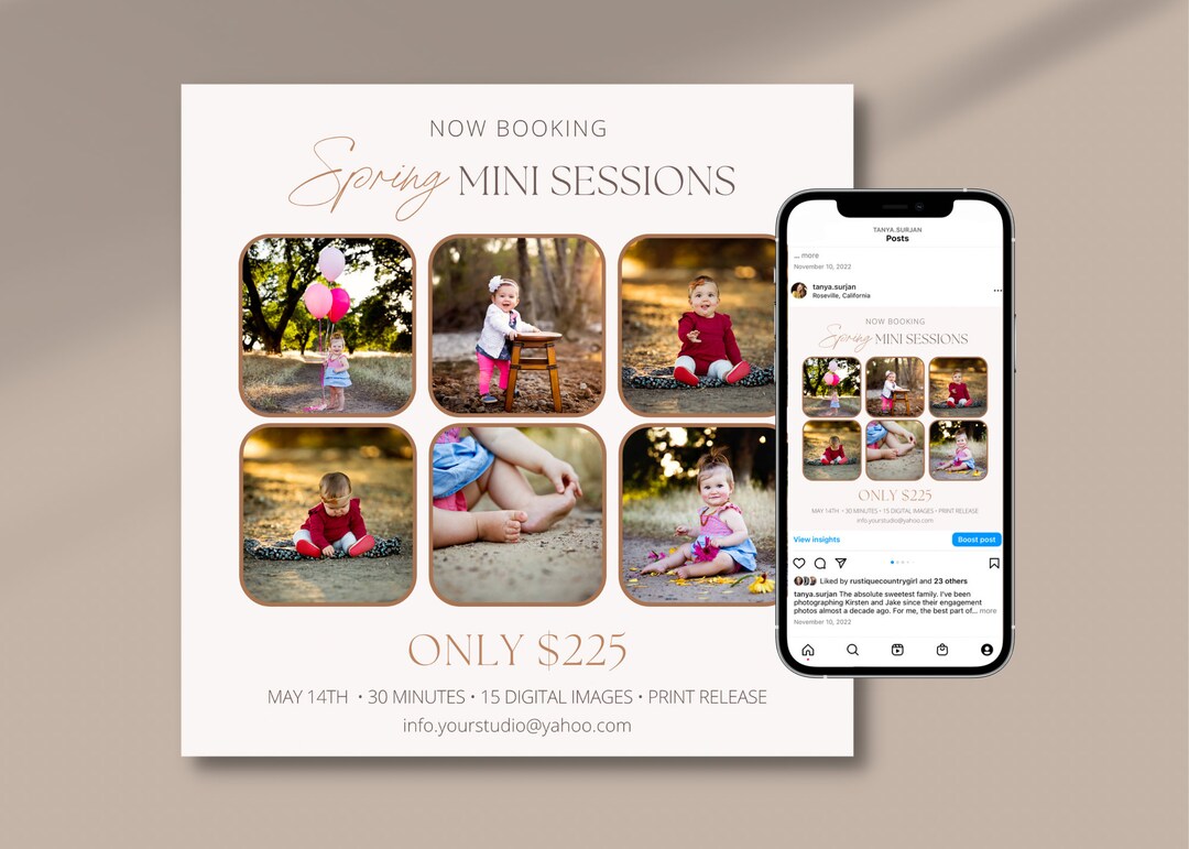 Photography Marketing Template Fall Mini Session Template Photography ...