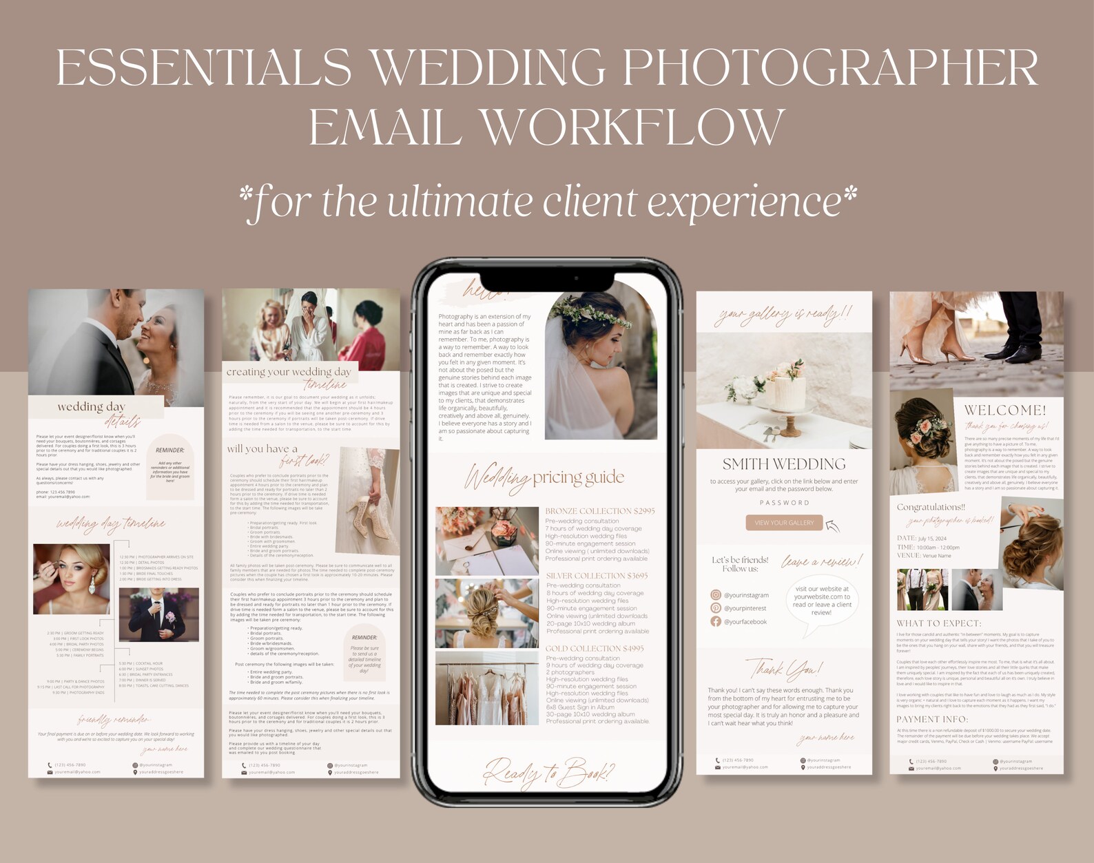 Wedding Photographer Email Marketing Template Bundle Wedding ...