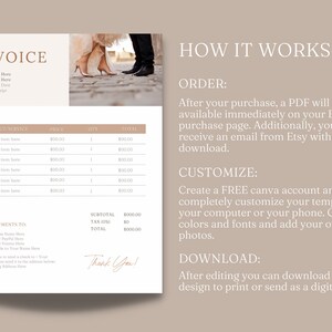 Photo Invoice Template Photography Marketing Small Business Invoice ...