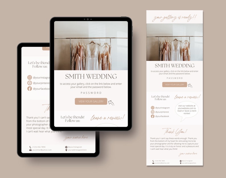 Photography Gallery Delivery Email Template Wedding Photography Email ...