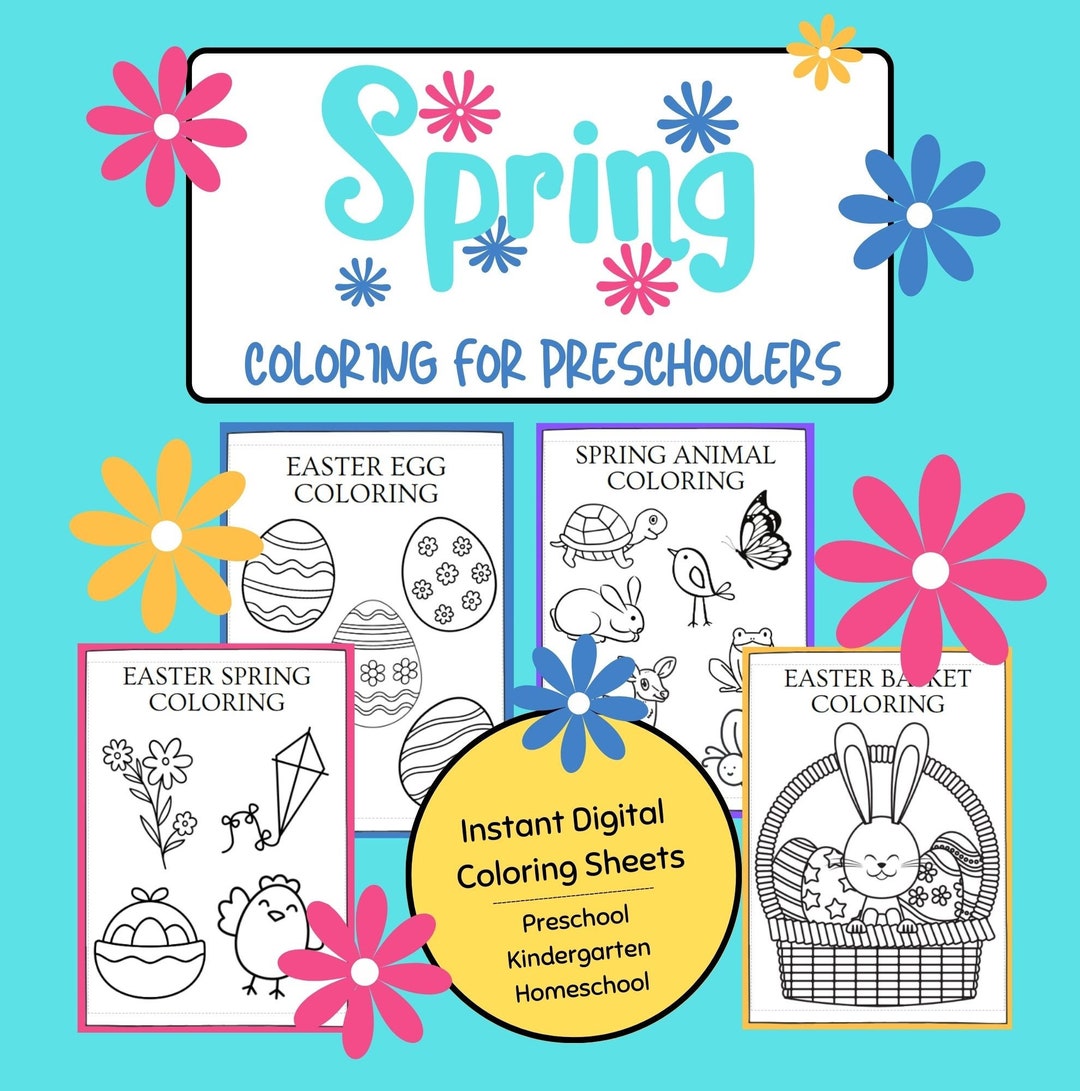 Actividades para colorear imprimibles digitales de primavera y Pascua ...