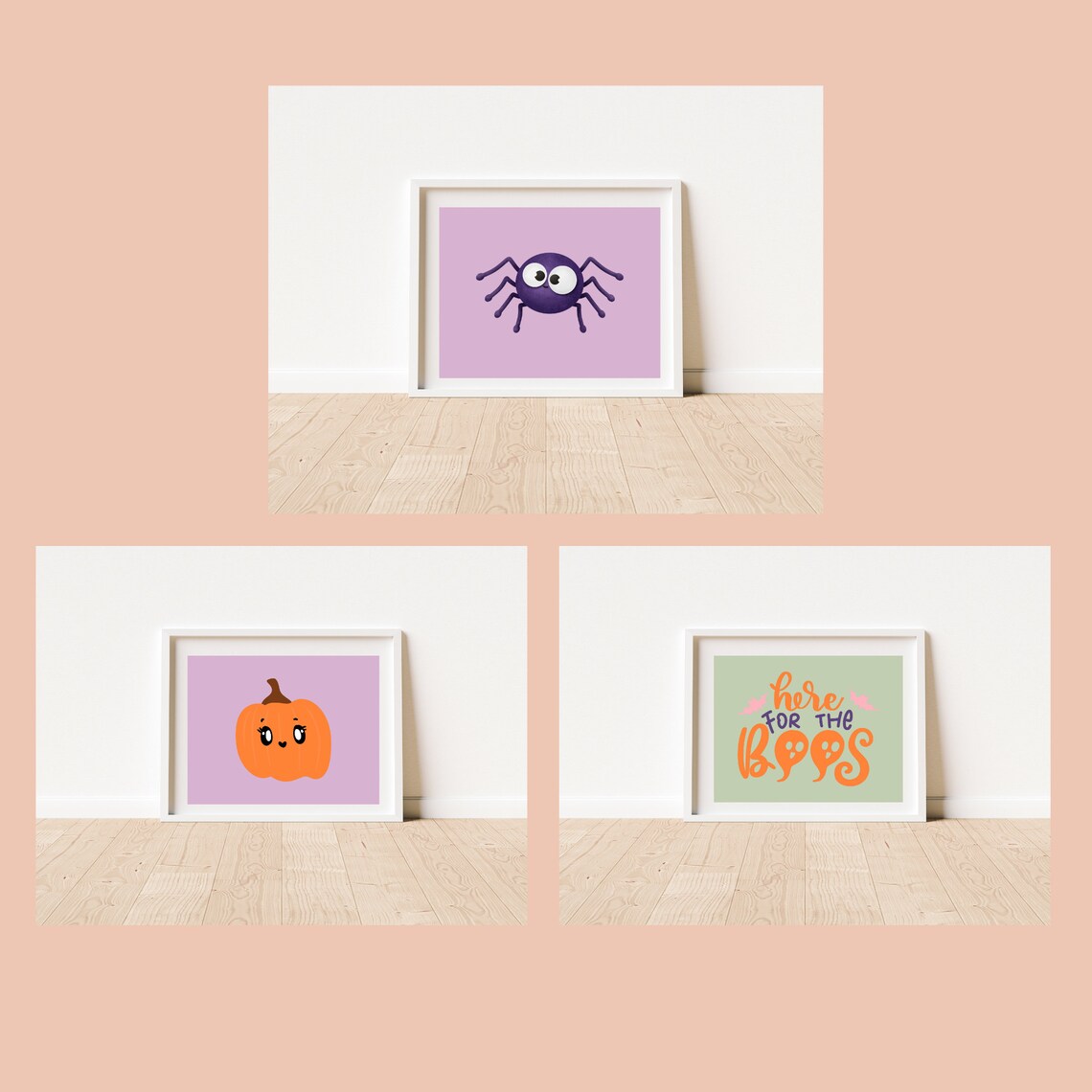Cute and Creepy Retro Halloween Decor Set of 6printsmodern - Etsy