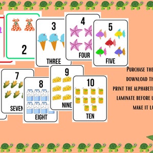 1-10 Flashcards for Kindergarten Math as Printable Montessori Materials ...