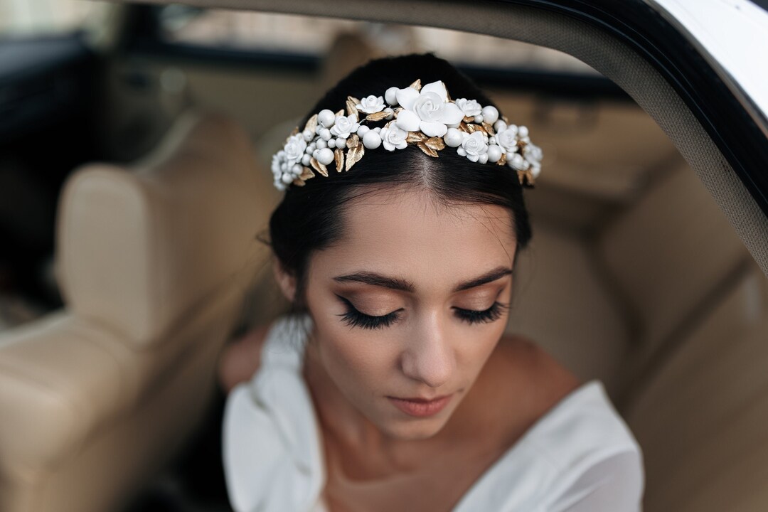 Diadem With Flowers , Bridal Diadem ,wedding Diadem ,crown With ...