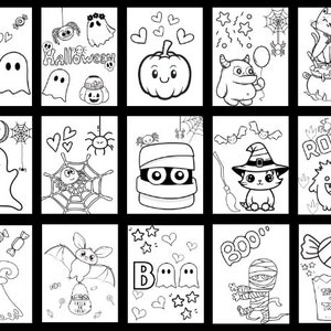 Halloween Coloring Pages, Kids Halloween Coloring Sheet, Halloween ...