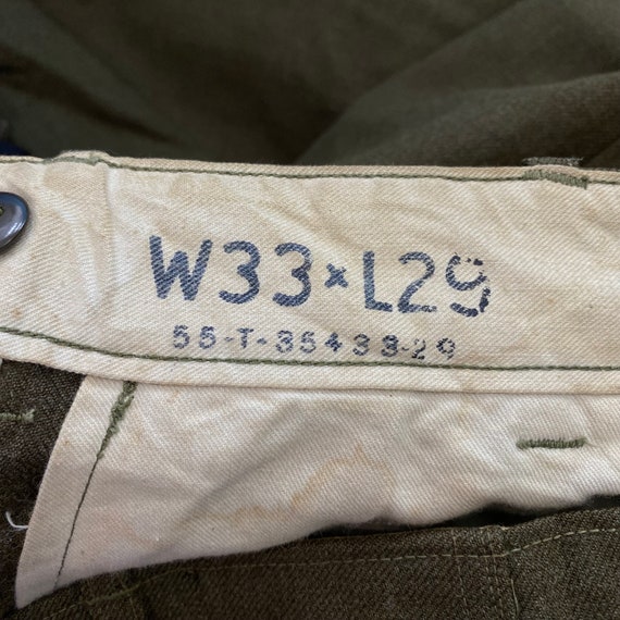Vintage 60s USA WW2 Utility Army Soldier Wool Pant - Gem
