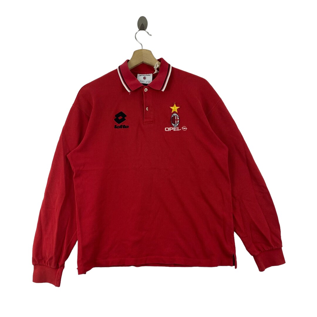 Vintage 1994 LOTTO X AC MILAN Opel Football Polo Collar Tshirt - Etsy