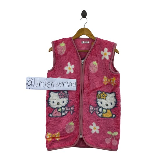 HELLO KITTY Cartoon Animation Pink Vest Long Fleece W… - Gem