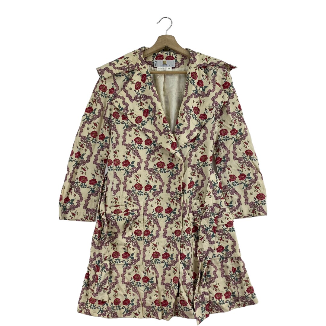 GIVENCHY Couture John Galliano S/S 1997 Bouquet Floral Ribbon Print ...