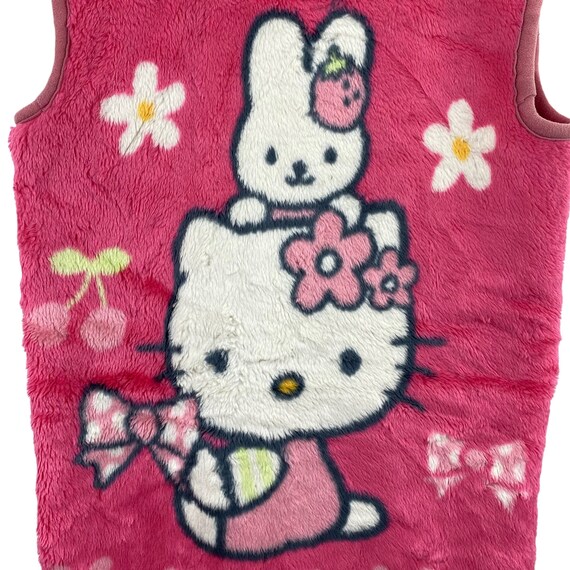 HELLO KITTY Cartoon Animation Pink Vest Long Fleece W… - Gem