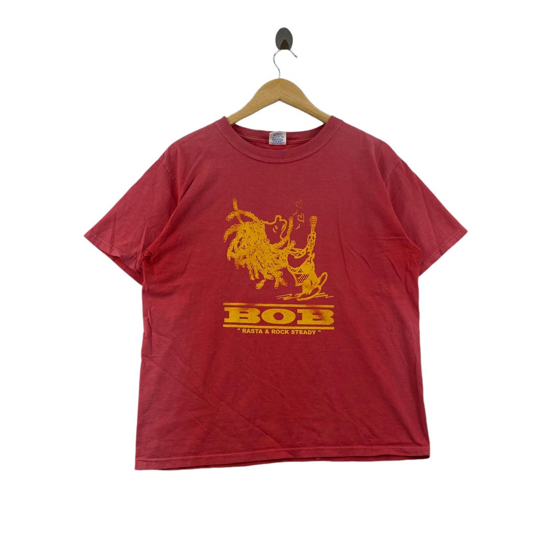 Vintage BOB MARLEY X Snoopy rasta & Rock Steady Print by Death Valley ...