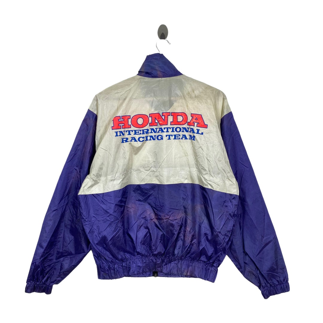 Vintage HONDA RACING TEAM Formula One F1 Car Color Block Bomber Jacket ...