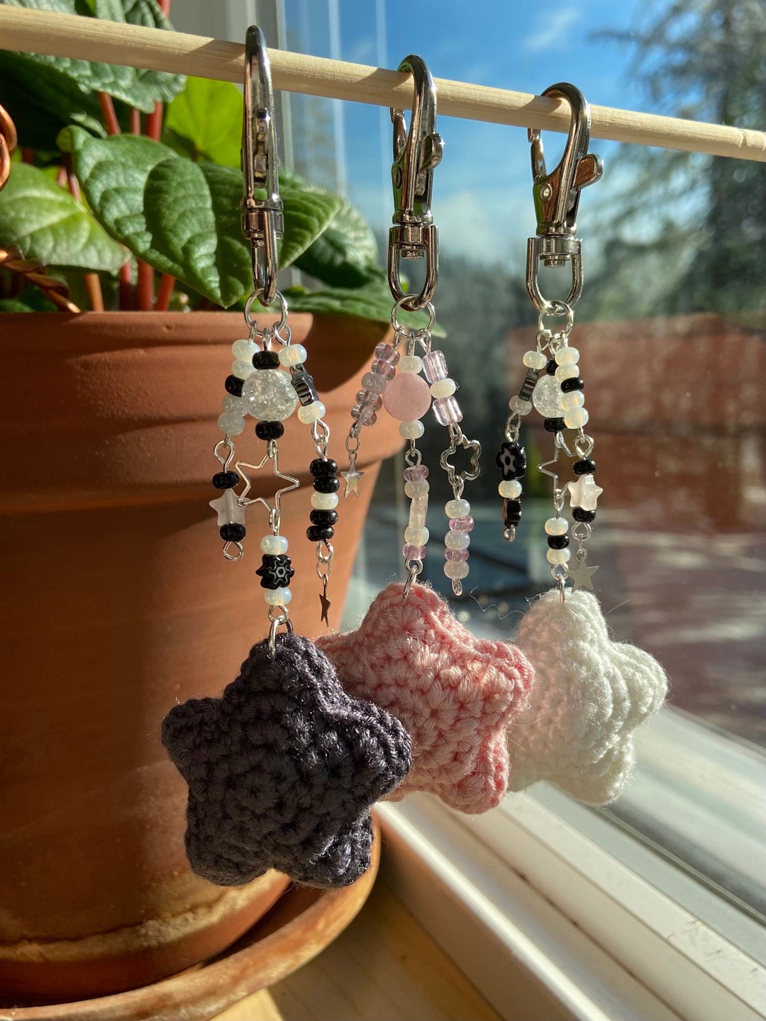 Crochet Star Keychain - Etsy