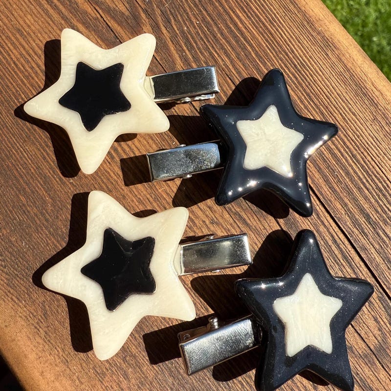 Star Hair Clips - Etsy