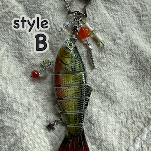 Fish Lure Beaded Keychain - Etsy