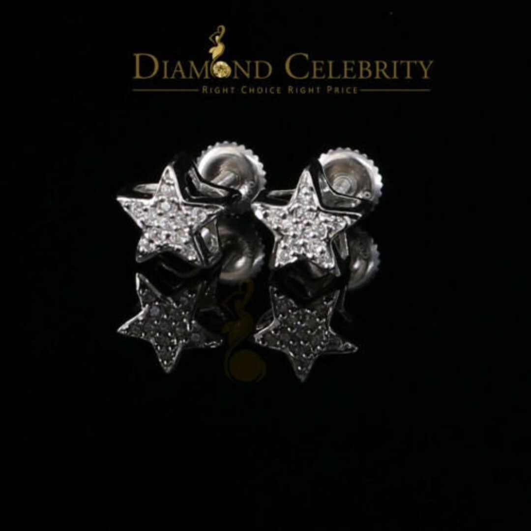 Hip Hop 925 White Silver Screw Back 0.22ct Cubic Zirconia - Etsy
