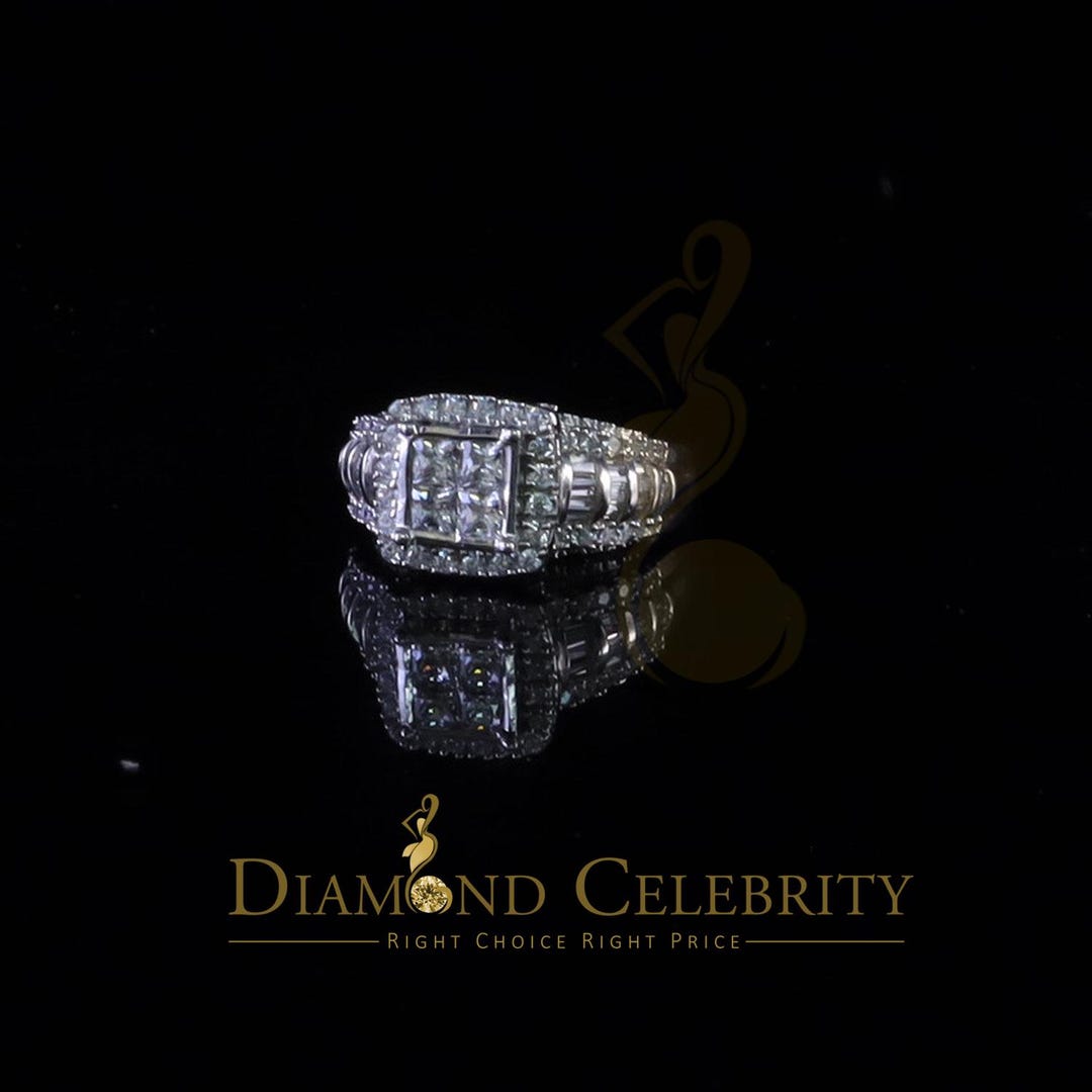 Diamond Celebrity's 925 White Silver 4.0ct Square Shape Cubic Zirconia ...