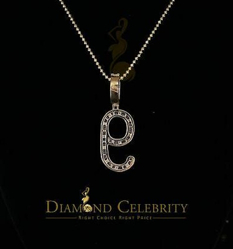 Diamond Celebrity's Yellow 925 Silver Baguette Numeric Number '9 ...
