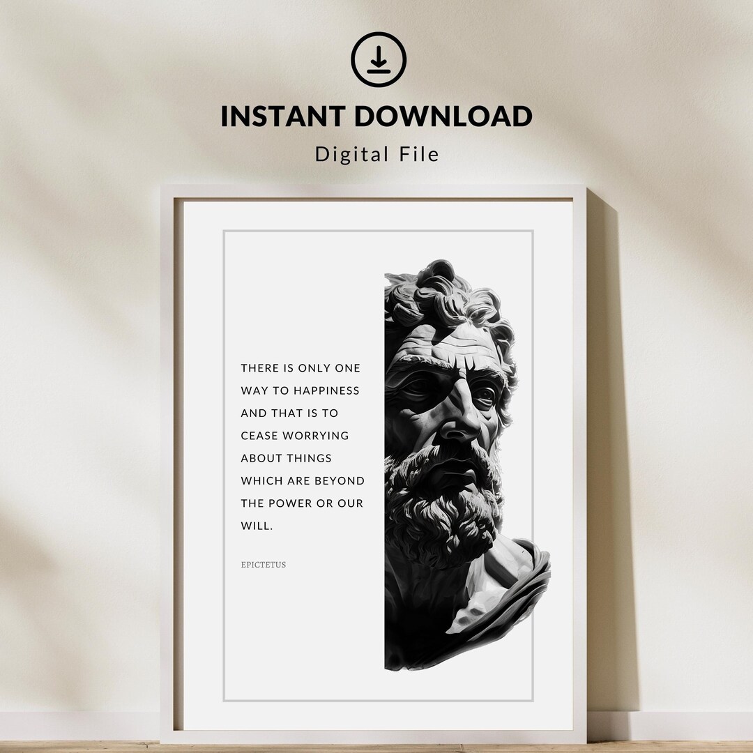 Epictetus Philosophy Quote, Stoicism Poster, Gift for Stoics ...