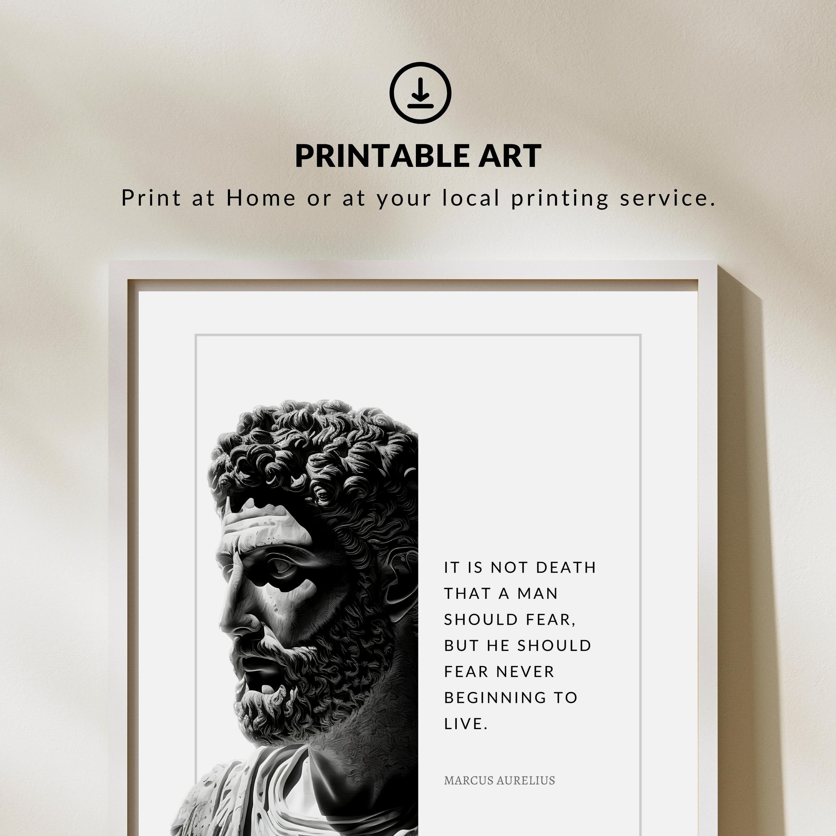 Marcus Aurelius Philosophy Quote, Stoicism Poster, Gift for Stoics ...