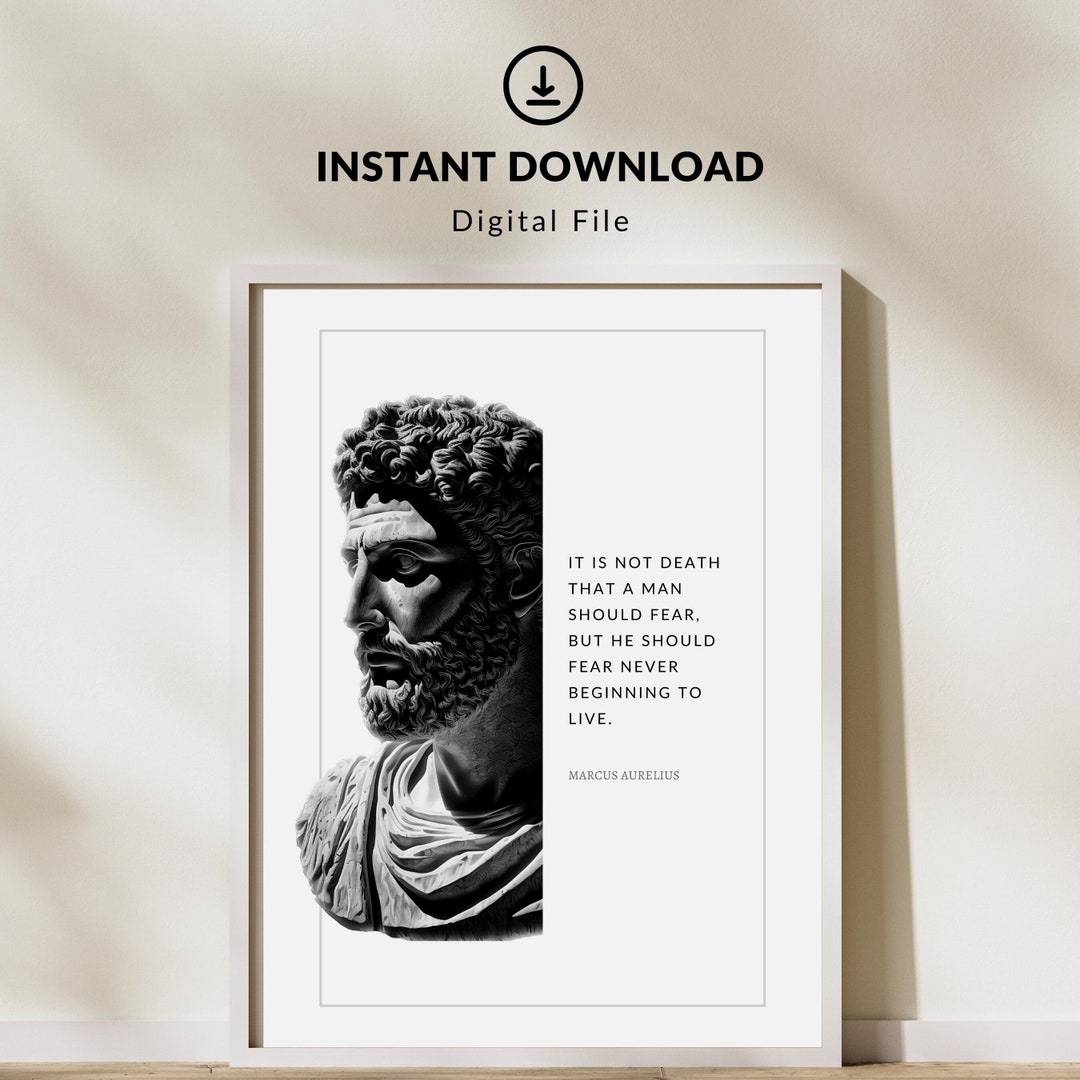 Marcus Aurelius Philosophy Quote, Stoicism Poster, Gift for Stoics ...