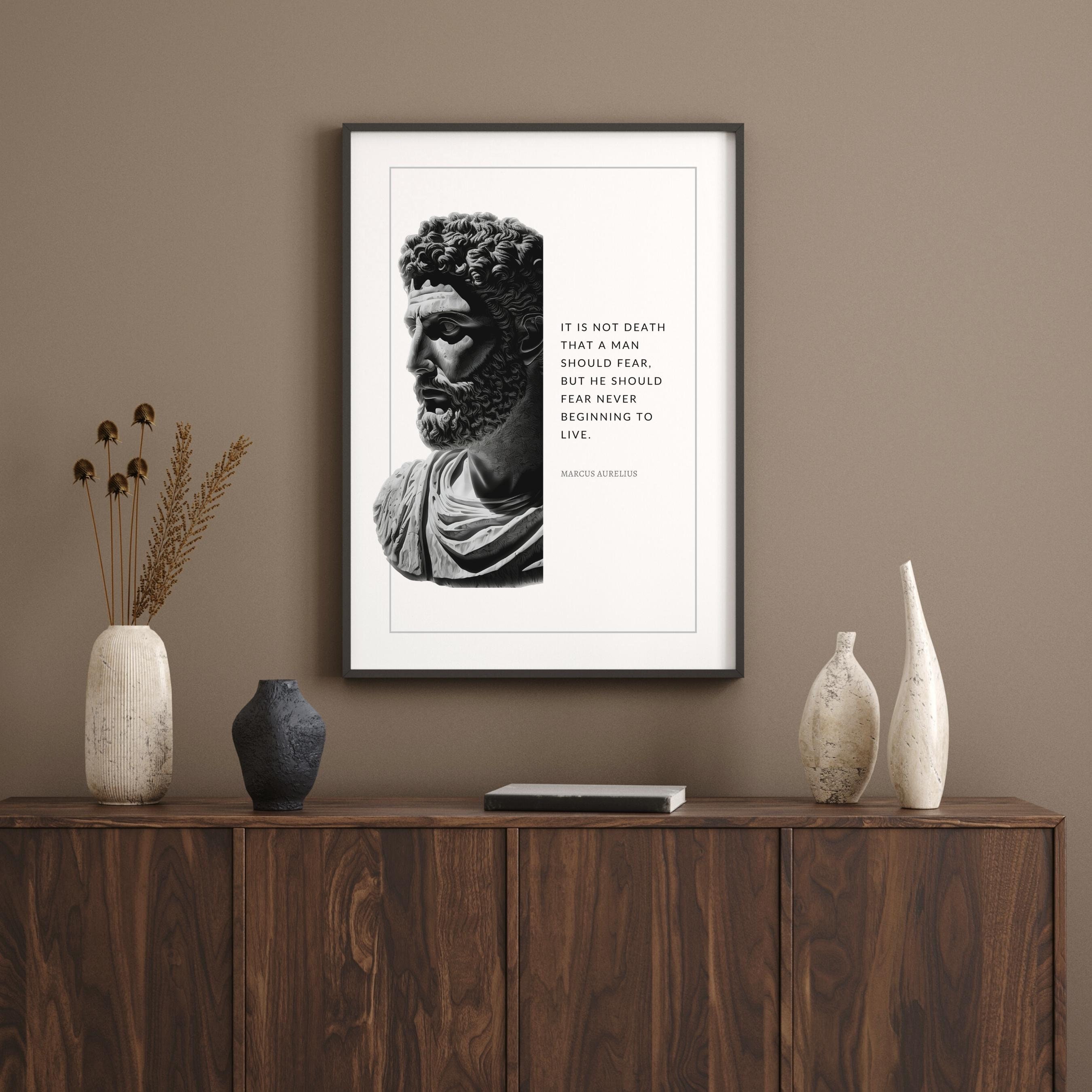Marcus Aurelius Philosophy Quote, Stoicism Poster, Gift for Stoics ...