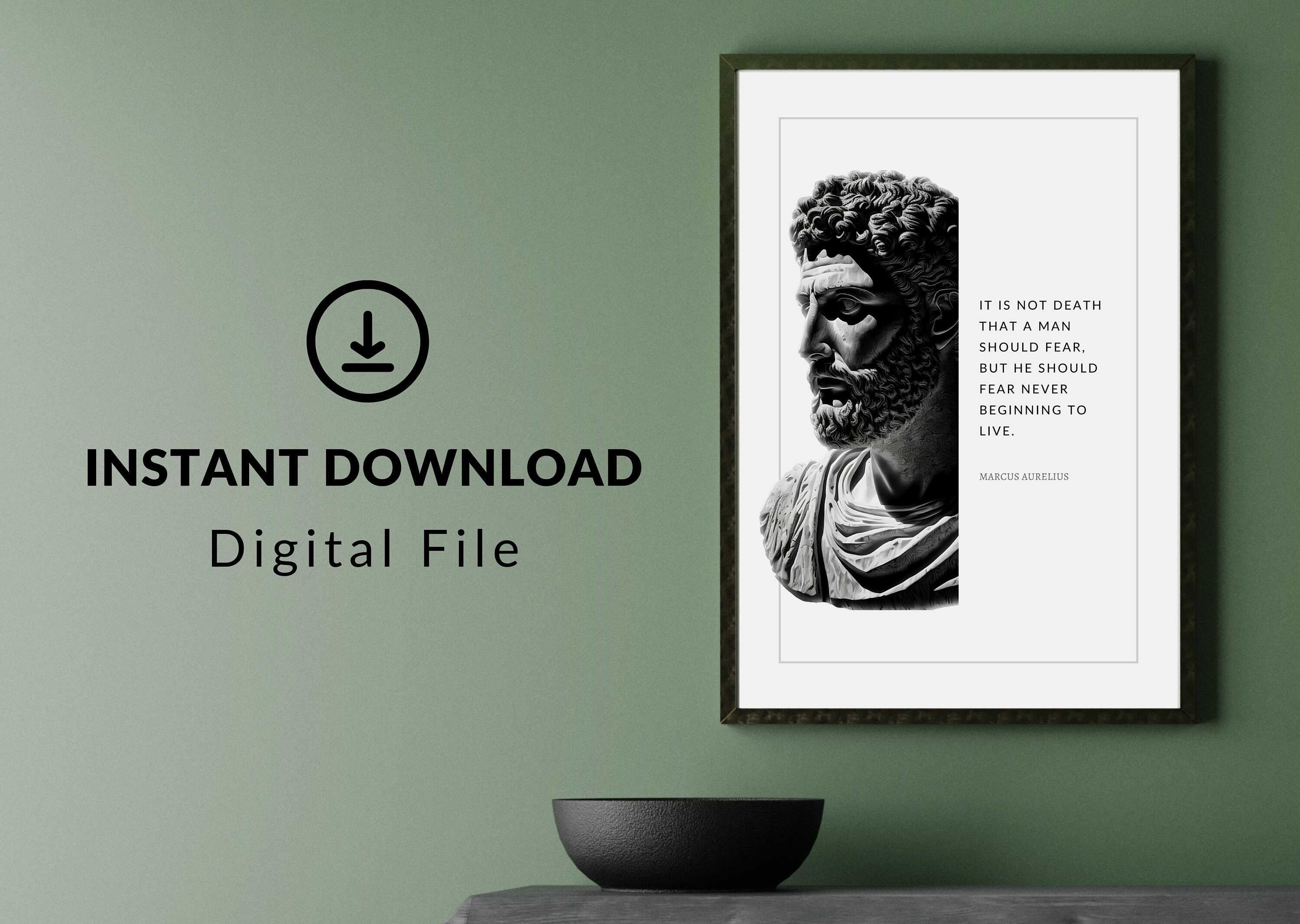 Marcus Aurelius Philosophy Quote, Stoicism Poster, Gift for Stoics ...