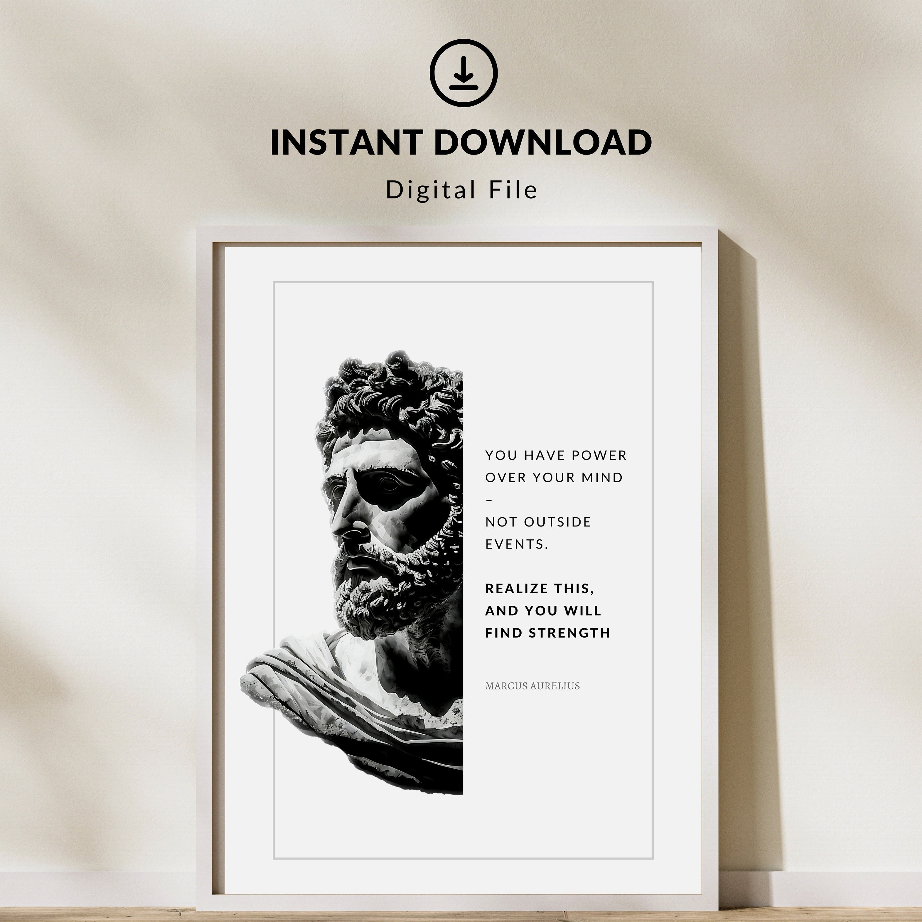 Marcus Aurelius Philosophy Quote, Stoicism Poster, Gift for Stoics ...