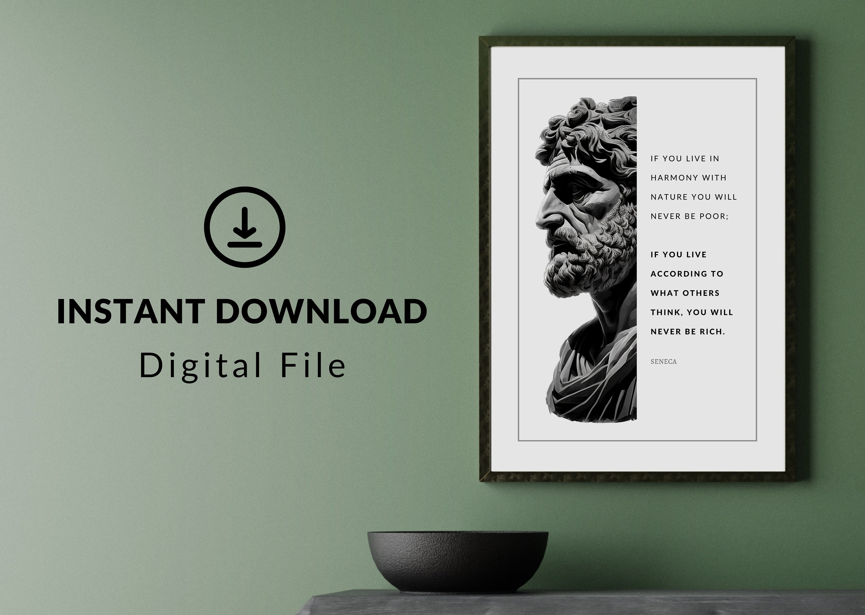 Seneca Philosophy Quote, Stoicism Poster, Gift for Stoics, Philosophy ...