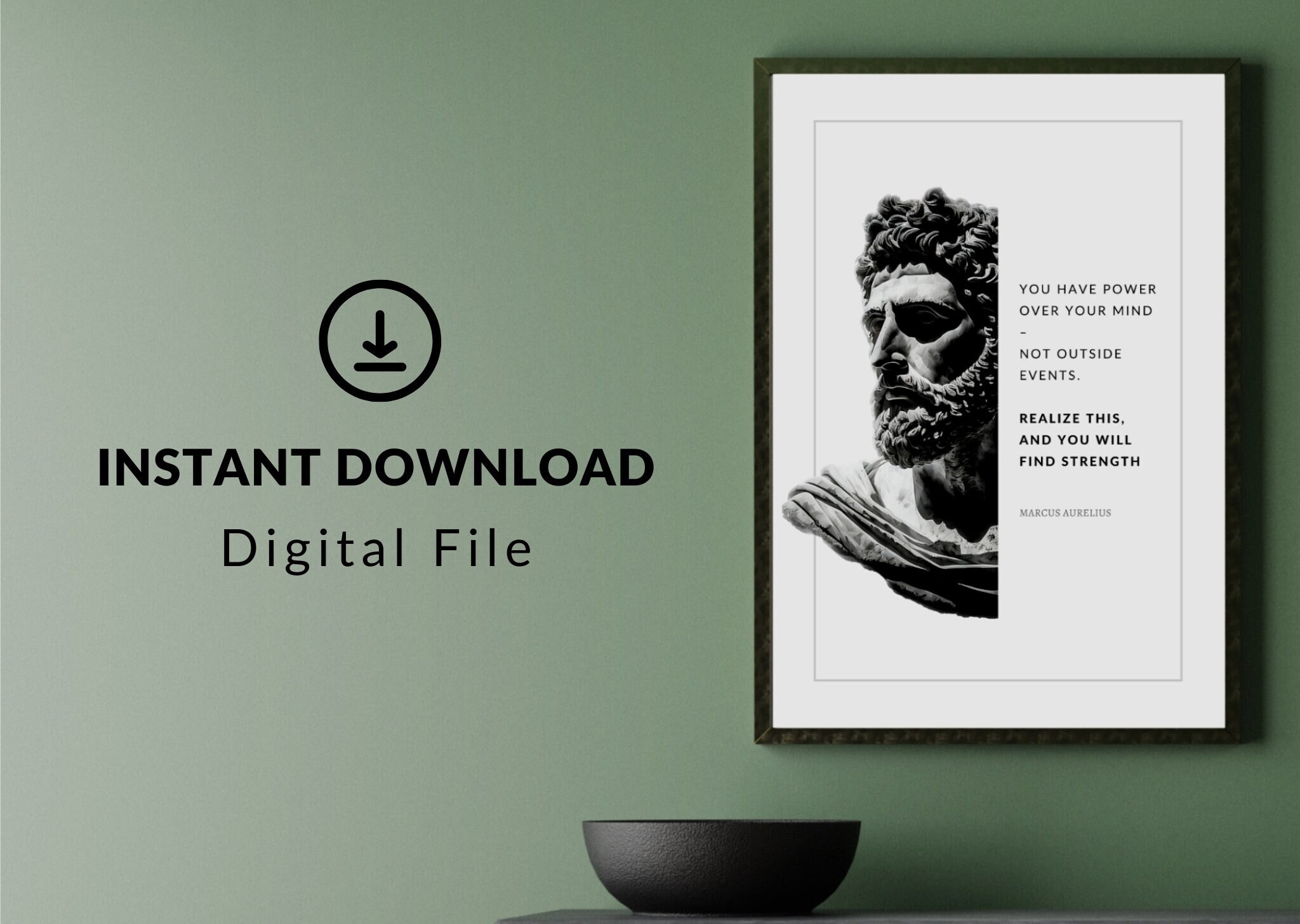 Marcus Aurelius Philosophy Quote, Stoicism Poster, Gift for Stoics ...