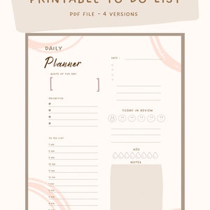 Printable Daily Digital Planner (BUNDLE), Daily to Do List, Instant ...