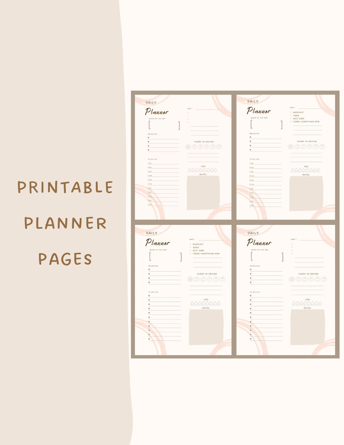 Printable Daily Digital Planner (BUNDLE), Daily to Do List, Instant ...
