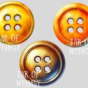 Watercolour Button Clipart Round Colourful Button PNG Digital Image ...