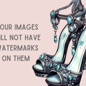 Watercolour Gothic Heels Clipart Halloween Fantasy PNG Digital Image ...