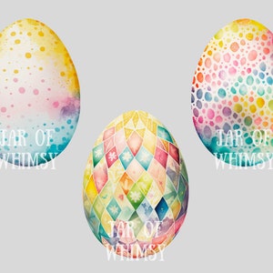 Watercolour Rainbow Easter Eggs Clipart - Spring Rainbow PNG Digital ...