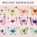 Watercolour Pastel Butterfly Clipart Spring Butterflies PNG Digital ...