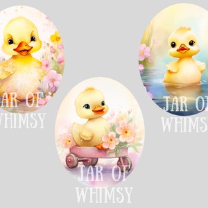 Watercolour Spring Duck Clipart Cute Yellow Duckling PNG Digital Image ...