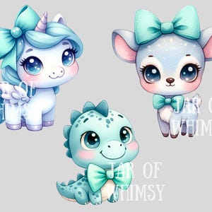 Watercolour Blue Baby Animal Clipart Baby Boy Animals PNG Digital Image ...