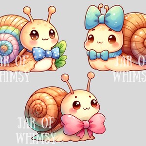 Watercolour Kawaii Snail Clipart Chibi Snail Mail PNG Digital Image ...