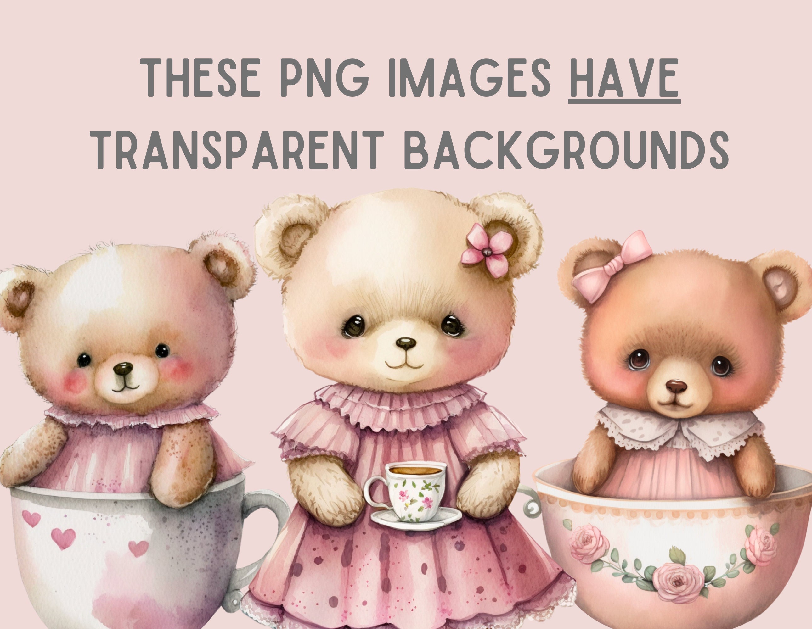 Teddy Bear Tea Clipart