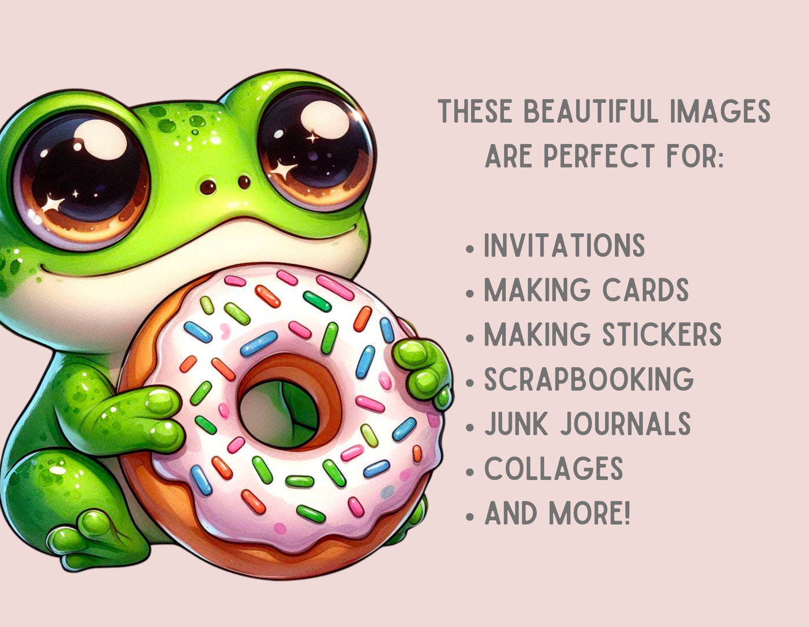 Watercolour Cute Donut Animal Clipart Doughnut Day Animal PNG Digital ...