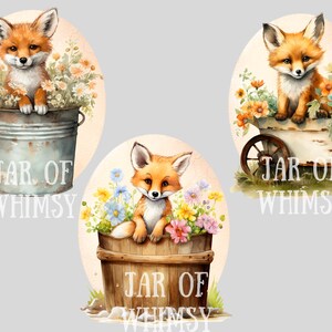 Watercolour Rustic Fox Clipart Vintage Storybook Foxes PNG Digital ...