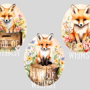 Watercolour Rustic Fox Clipart Vintage Storybook Foxes PNG Digital ...