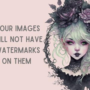 Watercolour Gothic Elf Clipart Halloween Fantasy PNG Digital Image ...