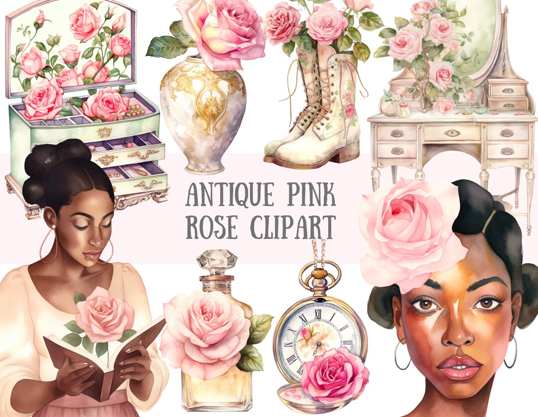 Watercolour Antique Pink Rose Clipart Vintage Rose Lady PNG - Etsy Watercolour Antique Pink Rose Clipart Vintage Rose Lady PNG - Etsy