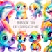 Watercolour Rainbow Sea Creatures Clipart Turtle Sea Horse PNG Digital ...