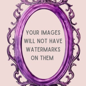 Watercolour Purple Ornate Frame Clipart Baroque Frames PNG Digital ...