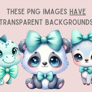 Watercolour Blue Baby Animal Clipart Baby Boy Animals PNG Digital Image ...